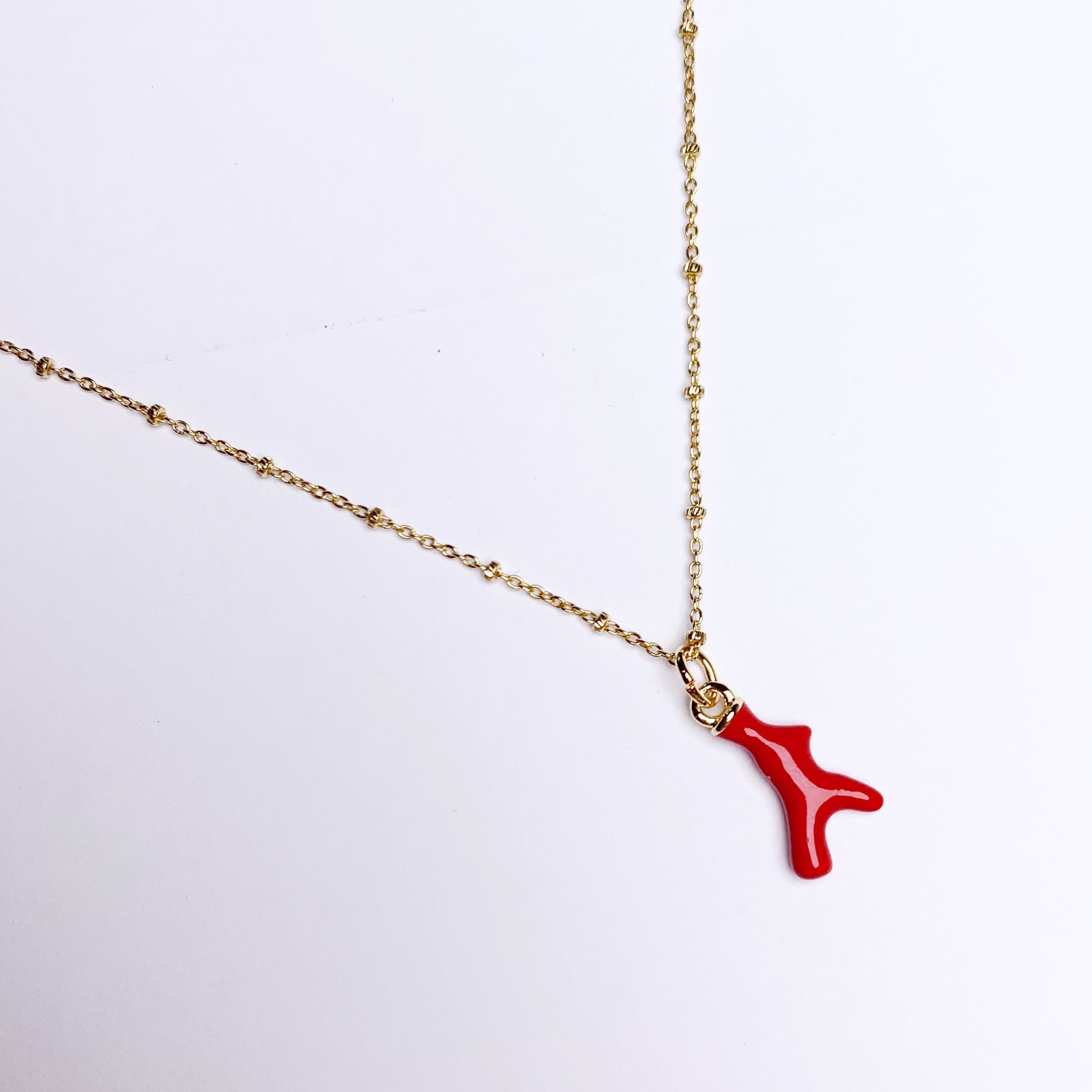 Coral branch necklace store