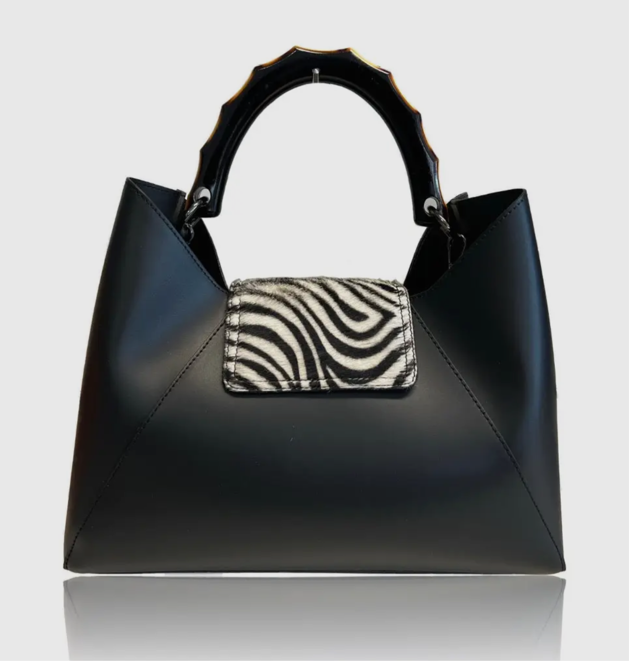 Gaia Italian Leather Zebra Handbag – Oriana Lamarca Designs