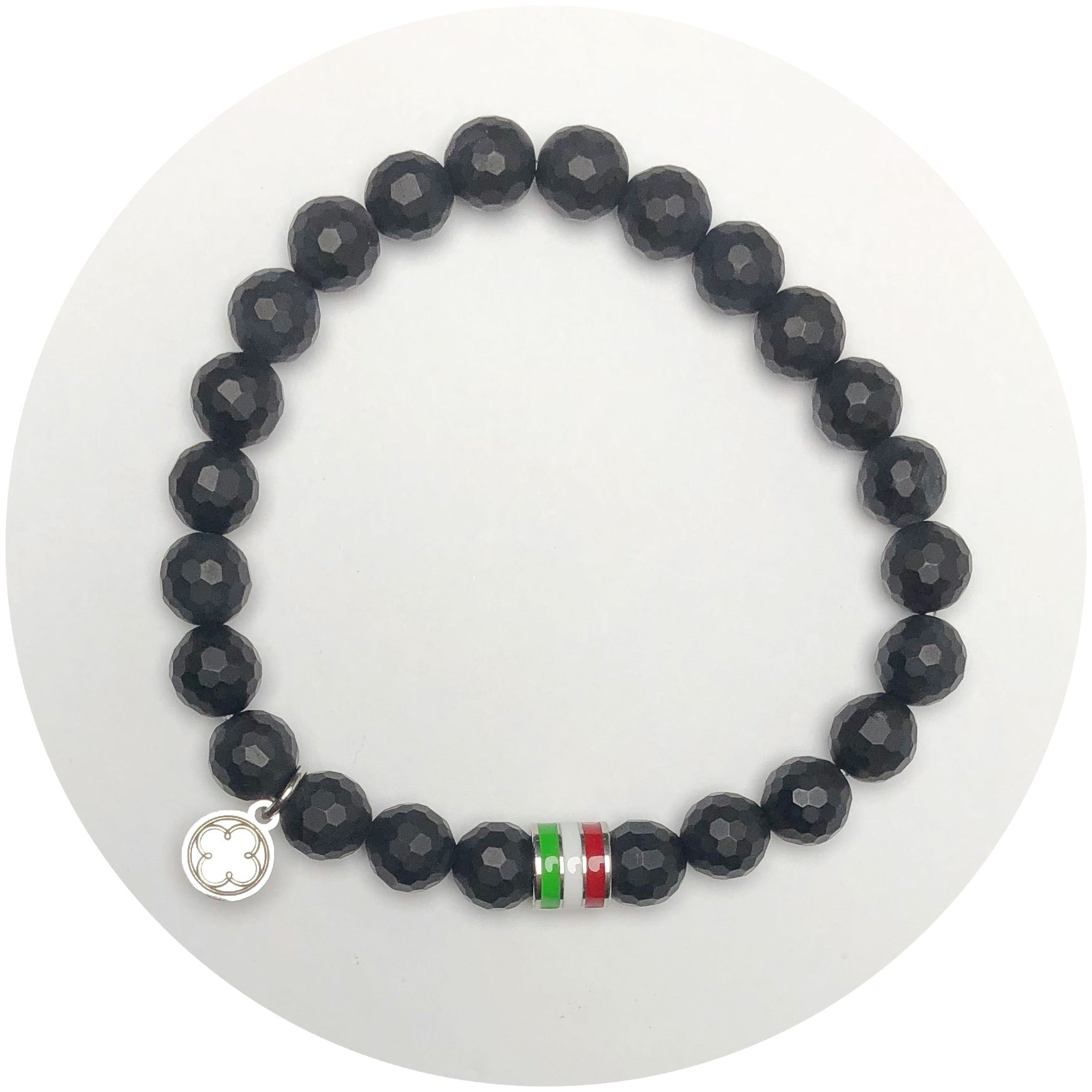 Mens Matte Black Onyx with Italian Flag Accent – Oriana Lamarca Designs