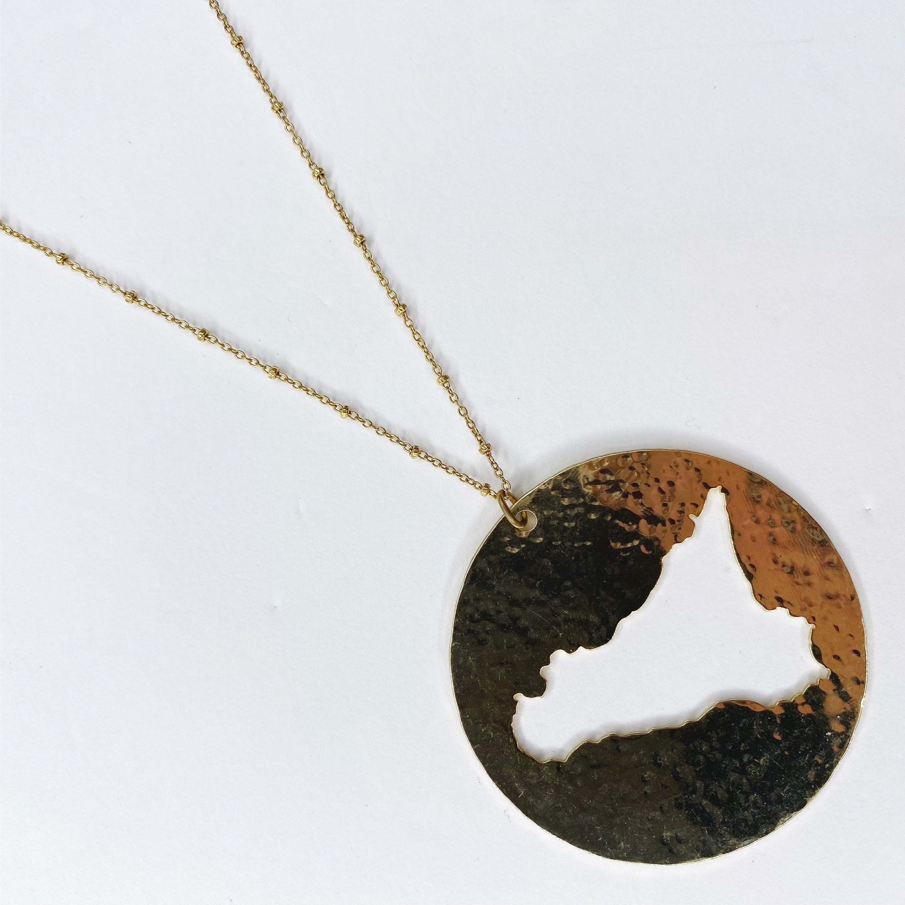 Sicily Island Large Round Cutout Necklace – Oriana Lamarca Designs