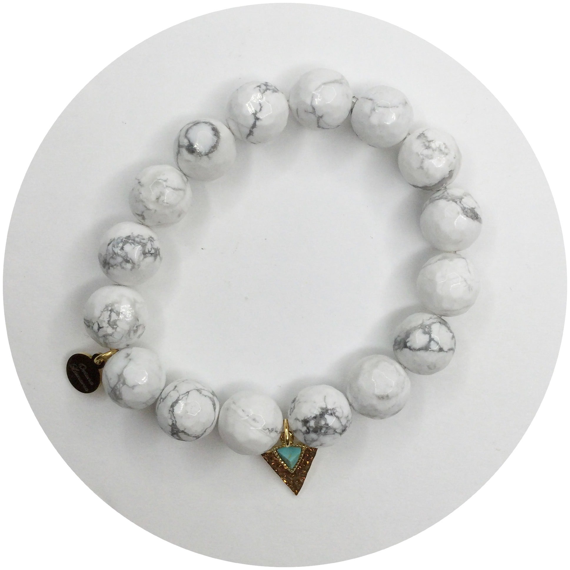 White Howlite with Turquoise Dagger Pendant – Oriana Lamarca Designs