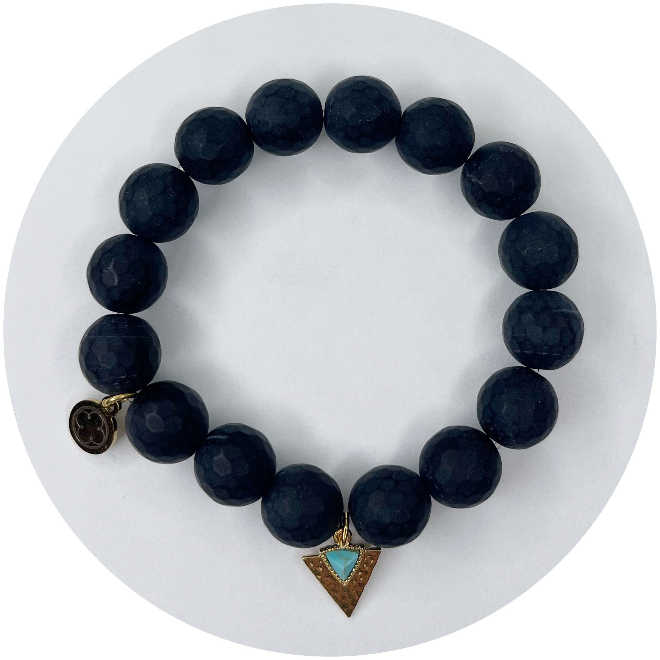 Matte Black Onyx with Turquoise Dagger Pendant – Oriana Lamarca Designs